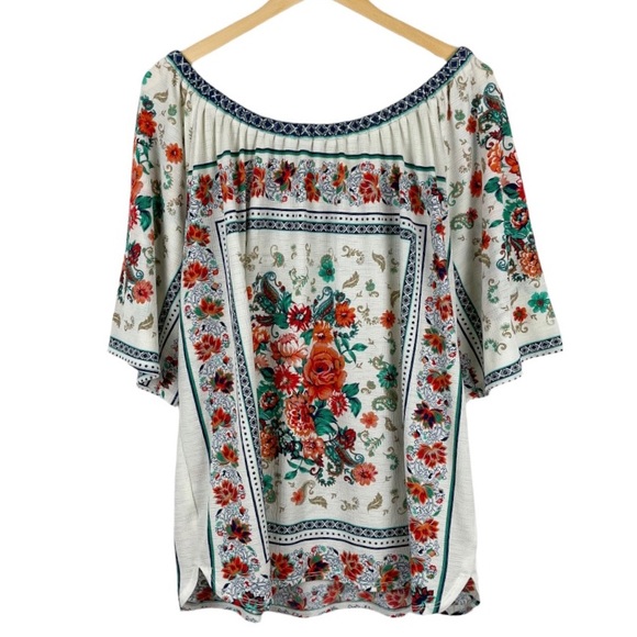 Westport | Tops | Westport Off Shoulder Boho Floral Top Size 2x | Poshmark